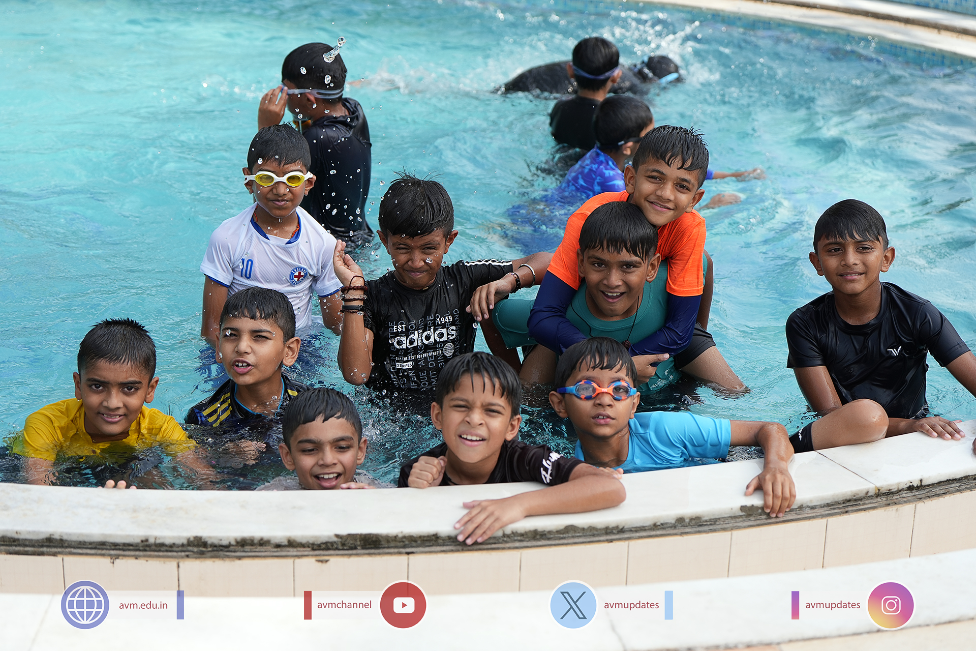 Std. 4 Students Enjoy a Splash-Tastic Pool Day! - Atmiya Vidya Mandir